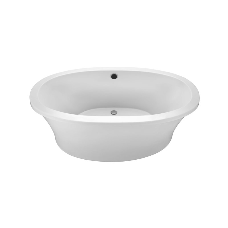 MTI Baths Louise 1 DoloMatte 66" x 37" Freestanding Soaking Solid Surface Bathtub | Wayfair